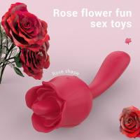 China Torbers Rose Sex Toy Vibrator for Women 9 Modes 187mm G Spot Tongue Licking Dildo for sale