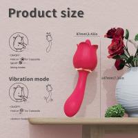China Torbers Rose Sex Toy Vibrator for Women 9 Modes 187mm G Spot Tongue Licking Dildo for sale