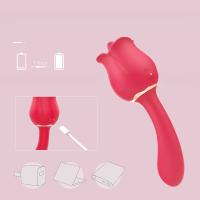 China Torbers Rose Sex Toy Vibrator for Women 9 Modes 187mm G Spot Tongue Licking Dildo for sale