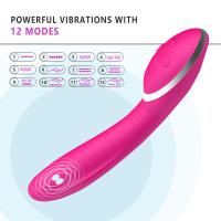China USB Rechargeable Silicone Rabbit Vibrator G Spot Clitoral Massager 12 Speed IPX7 Waterproof Adult Sex Toy for sale