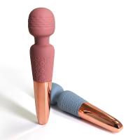 China USB Rechargeable Compact Wand Massager Vibrator for Women Body Sex Toys 100 Percent Water Resistant for sale