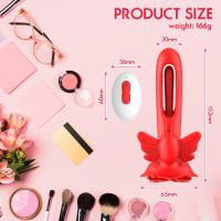 China Rose Licking Tongue Vibrator 9 Frequency G-spot Stimulator Silicone Clitoral Massager 166g for sale