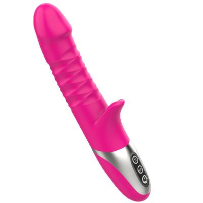 China Medical Silicone Heating Dildo Vibrator 7 Modes G Spot Massager 700mAh USB Magnetic Charging for sale