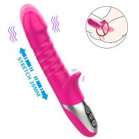 China Medical Silicone Heating Dildo Vibrator 7 Modes G Spot Massager 700mAh USB Magnetic Charging for sale
