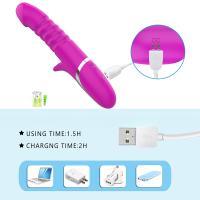 China Medical Silicone Heating Dildo Vibrator 7 Modes G Spot Massager 700mAh USB Magnetic Charging for sale