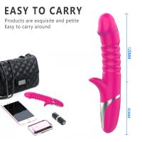 China Medical Silicone Heating Dildo Vibrator 7 Modes G Spot Massager 700mAh USB Magnetic Charging for sale