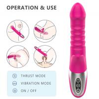 China Medical Silicone Heating Dildo Vibrator 7 Modes G Spot Massager 700mAh USB Magnetic Charging for sale