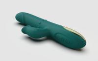 China 3in1 Rabbit Vibrator with Beaded Rotation Clitoris Stimulation G Spot Massager 7 Patterns USB Rechargeable 26cm for sale