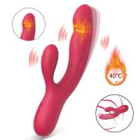 China Wholesale 2 in 1 Patting Vibrator Clitoris Stimulator G Spot Dildo Silicone Sex Toy 211mm for sale