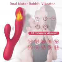 China Wholesale 2 in 1 Patting Vibrator Clitoris Stimulator G Spot Dildo Silicone Sex Toy 211mm for sale