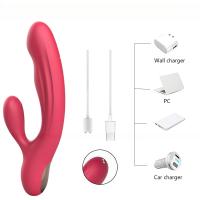 China Wholesale 2 in 1 Patting Vibrator Clitoris Stimulator G Spot Dildo Silicone Sex Toy 211mm for sale