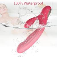 China Wholesale 2 in 1 Patting Vibrator Clitoris Stimulator G Spot Dildo Silicone Sex Toy 211mm for sale