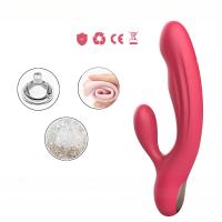 China Wholesale 2 in 1 Patting Vibrator Clitoris Stimulator G Spot Dildo Silicone Sex Toy 211mm for sale