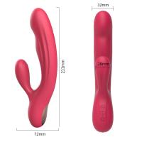 China Wholesale 2 in 1 Patting Vibrator Clitoris Stimulator G Spot Dildo Silicone Sex Toy 211mm for sale