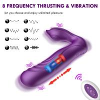China Wearable Panty Vibrator USB Rechargeable Wireless Remote G-Spot Clitoris Stimulator 10 Speed Thrusting Dildo for sale