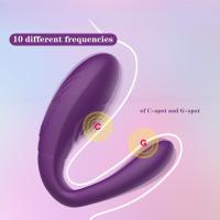 China 3 Motor Couple Vibrator with 10 Frequency Vibration and Flapping Remote Control for Women for sale
