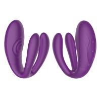 China 3 Motor Couple Vibrator with 10 Frequency Vibration and Flapping Remote Control for Women for sale