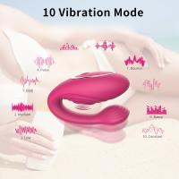 China APP Remote Control U Shaped Vibrator with Bullet and Suction for Women Adult Sex Toy 10 Modes for sale