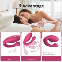 China APP Remote Control U Shaped Vibrator with Bullet and Suction for Women Adult Sex Toy 10 Modes for sale