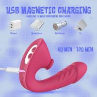 China 7 Modes Tapping Clitoris G Spot Vibrator Silicone Wearable Female Masturbation 10 Frequency Rose Red 14.2cm for sale