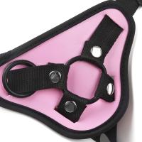 China Adjustable Leather Strap on Dildo Panties Bondage Chastity Belt for Lesbian SM Play 100g for sale