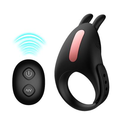 China Men Vibrating Ring Delay Sleeve G Spot Stimulator Silicone Sex Toy 7 Vibration Modes 41g for sale