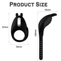China Men Vibrating Ring Delay Sleeve G Spot Stimulator Silicone Sex Toy 7 Vibration Modes 41g for sale