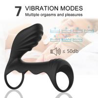 China Silicone Remote Control Vibrating Cock Ring with Clitoral Stimulator 3 Speeds 9 Modes 130mAh USB Magnetic Charging for sale