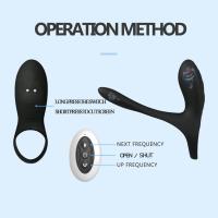 China Remote Control Couple Vibrator with Cock Ring Silicone 110mm Clitoris Stimulator for sale