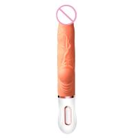 China Flesh Color One-Key Heating Dildo with Telescopic Swing Tongue Licking Vibration for Women for sale