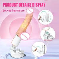 China Remote Control Telescopic Silicone Dildo 12 Inch Realistic Heating Vibrator for Women for sale