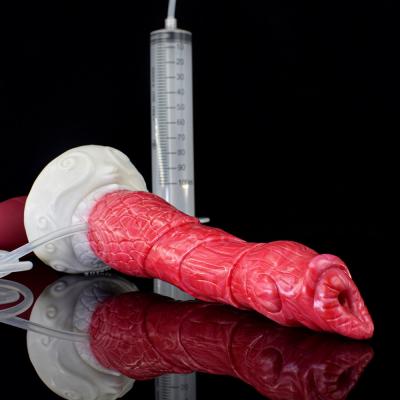 China Liquid Silicone Deer Dildo with Ejaculating Spray Function 7 Inch Strap On Anal Sex Toy for Women for sale