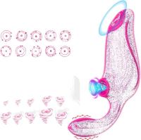 China 3 in 1 Silicone G Spot Vibrator with Clitoral Suction and Nipple Stimulator 10 Speeds USB Rechargeable for sale