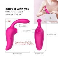 China 3 in 1 Silicone G Spot Vibrator with Clitoral Suction and Nipple Stimulator 10 Speeds USB Rechargeable for sale