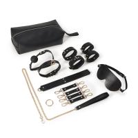 China Real Leather Bondage Gear BDSM Kit with PU Handcuffs for Couples Erotic Foreplay 5 Piece Set for sale