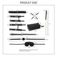 China Real Leather Bondage Gear BDSM Kit with PU Handcuffs for Couples Erotic Foreplay 5 Piece Set for sale