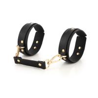 China Real Leather Bondage Gear BDSM Kit with PU Handcuffs for Couples Erotic Foreplay 5 Piece Set for sale
