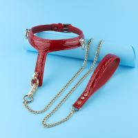 China Crocodile Pattern Leather Bondage Restraints Kit with Collar BDSM Set for Women 5 Piece for sale