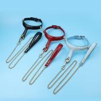 China Crocodile Pattern Leather Bondage Restraints Kit with Collar BDSM Set for Women 5 Piece for sale