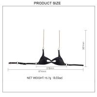 China Black PU Leather Bondage Kit Set for Women with 5 Piece Slave Gear Lingerie for sale