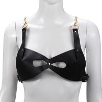 China Black PU Leather Bondage Kit Set for Women with 5 Piece Slave Gear Lingerie for sale