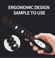 China Silicone Prostate Massager with 10 Vibration Modes Wireless Remote Control Rechargeable Waterproof Anal Vibrator for sale