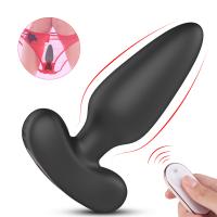 China Remote Control Silicone Anal Plug Vibrator 10 Modes Prostate Massager for Men Women for sale