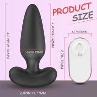 China Remote Control Silicone Anal Plug Vibrator 10 Modes Prostate Massager for Men Women for sale