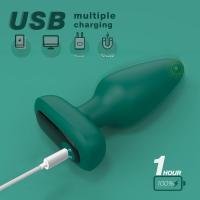 China Remote Control Silicone Anal Plug Vibrator 10 Modes Prostate Massager for Men Women for sale