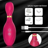 China Silicone Clitoral Sucking Vibrator with 10 Vibration and 10 Licking Modes for Women for sale