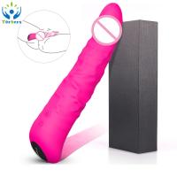 China Medical Silicone Rotating Dildo Vibrator 9 Modes USB Rechargeable IPX7 Waterproof for Women Couples for sale