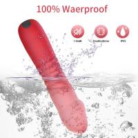 China Telescopic Vibrating Stick for Women 7 Inch Silicone Masturbation Device with 10 Vibration Modes for sale