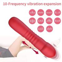 China Telescopic Vibrating Stick for Women 7 Inch Silicone Masturbation Device with 10 Vibration Modes for sale