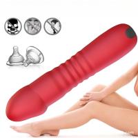 China Telescopic Vibrating Stick for Women 7 Inch Silicone Masturbation Device with 10 Vibration Modes for sale